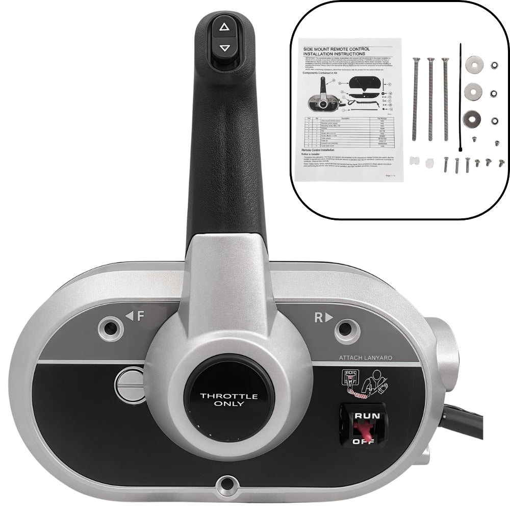 Mercury Outboard Motor Remote Control Box 8M0121858 Side Mounted Pull ...