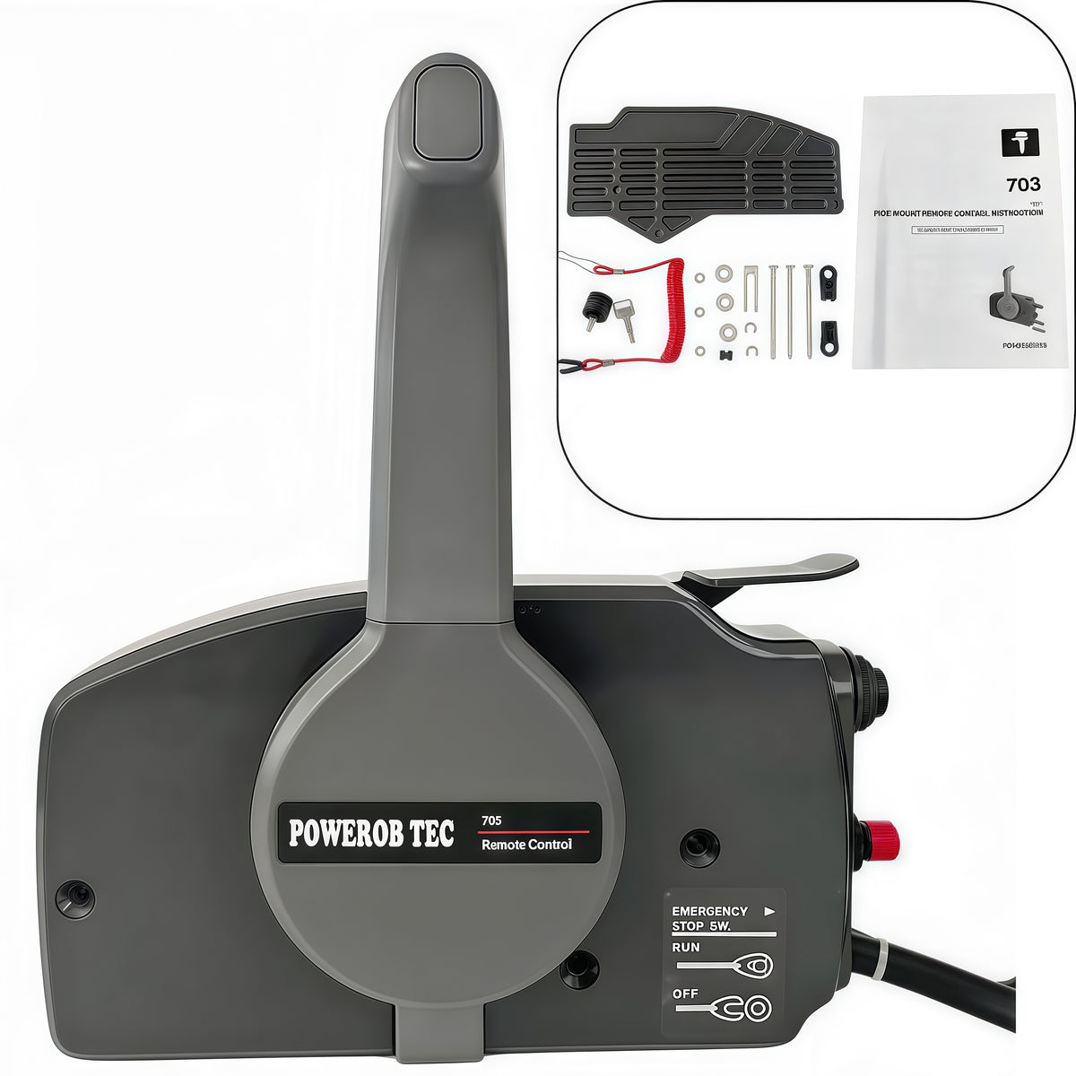 Yamaha Outboard Motor New Remote Control Box 703-48203-12N Side Mounte ...