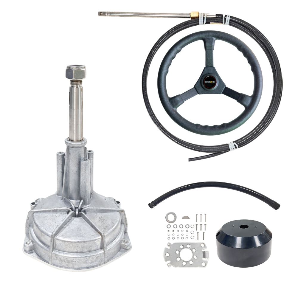 Boat Rotary Steering System Kit 3/4'' Shaft with Stainless Steel 84 ge ...